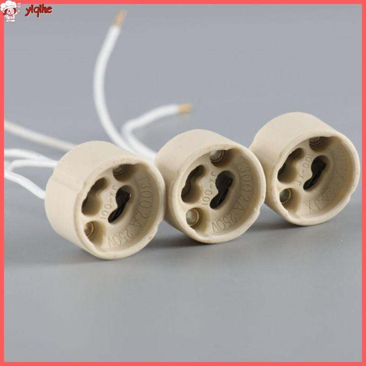 YIQIHE Light Fittings Ceramic GU10 Wire Connector LED Bulb Lamp Holder ...