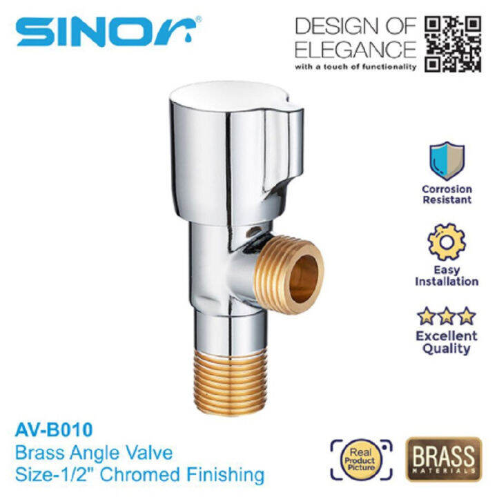 SINOR AV-B010 Brass Angle Valve Faucet Angle Valve | Lazada