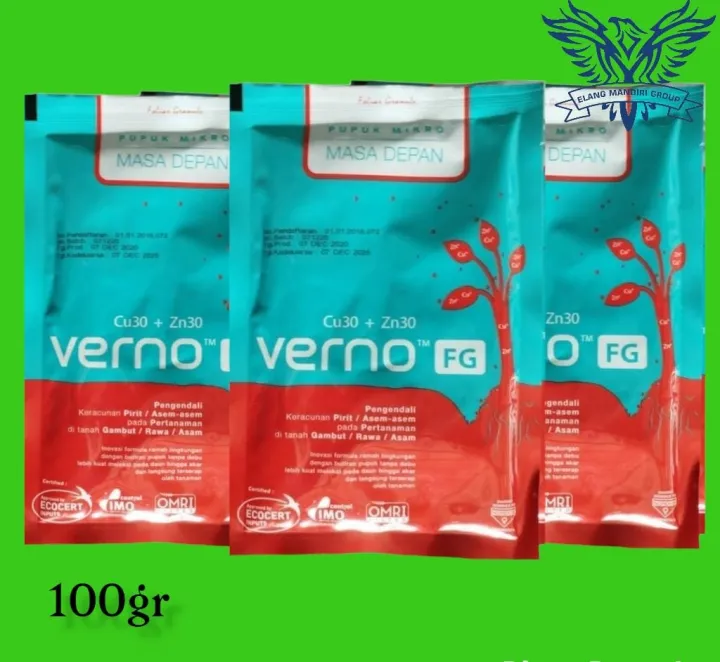 Pupuk Mikro VERNO FG 100 gram Verno FG Cu30 + Zn30 | Lazada Indonesia