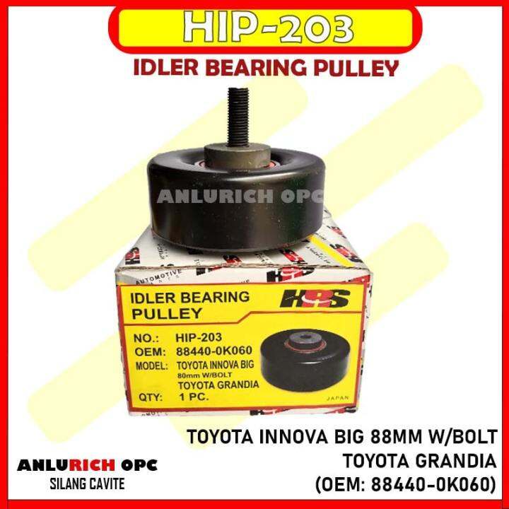 HRS IDLER BEARING PULLEY TOYOTA INNOVA BIG 88MM W/BOLT TOYOTA GRANDIA ...