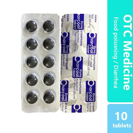 Dyna Charcoal Tablet (10's x 1 Blister) / Activated Charcoal 250mg | Lazada