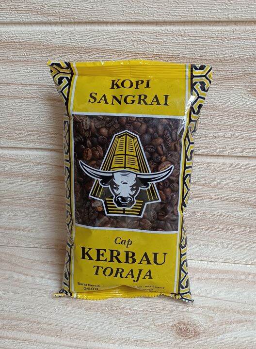 Kopi goreng Cap KERBAU TORAJA Java Robusta 250 gram Kopi Robusta Roasted Coffee Bean Indonesia ...