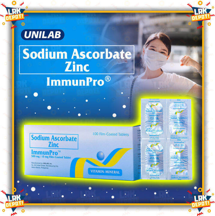 ImmunPro (Sodium Ascorbate + Zinc) - 100 tablets for Vitamin ImmunoPro ...