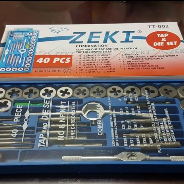 Tap Dan Senai Snei Sney Set 40 Pcs Zeki / Hand Taps And Dies Set ...