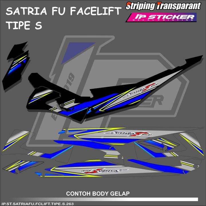 SATRIA FU FACELIFT TIPE S (COD) STIKER STRIPING MOTOR SUZUKI SATRIA FU ...
