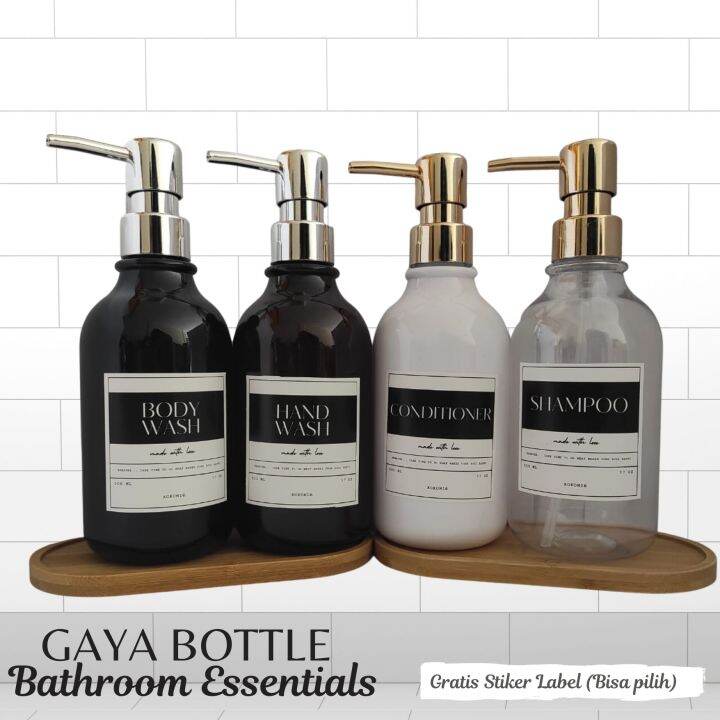 Botol Sabun Cair GAYA Botol Aesthetic Refillable Bottle 500ml Gratis ...