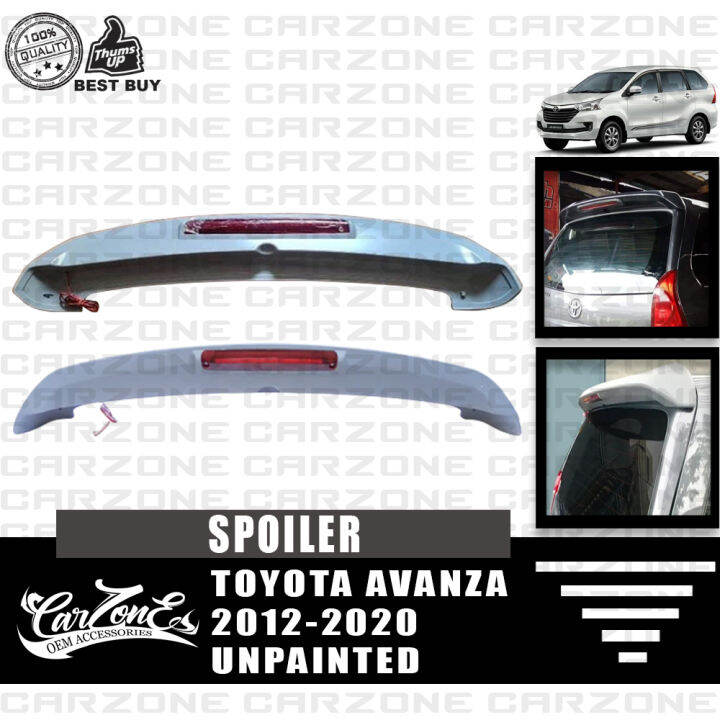 Toyota Avanza 2012-2020 Spoiler with Brake Light (Unpainted/No Paint ...