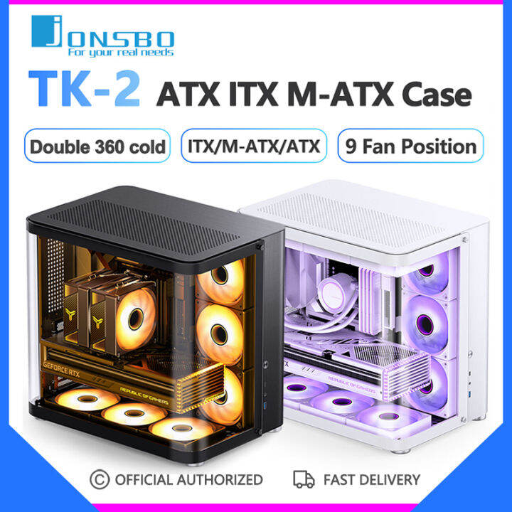 Jonsbo TK-2 ATX ITX Case Hyperbolic Side Translucent M-ATX Game Case E ...
