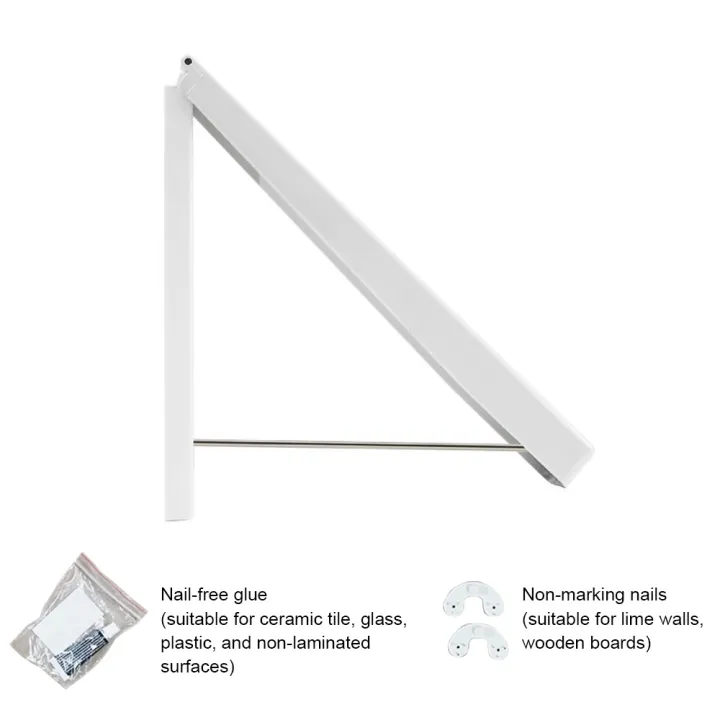 Foldable Multifunction Wall Mounted Clothes Rail Drying Racks Clothes ...