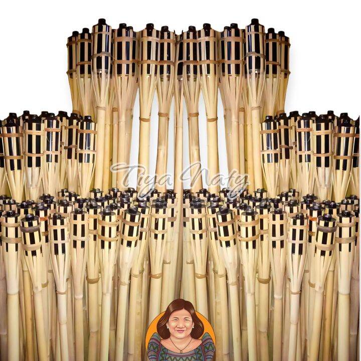 BAMBOO TORCH Sulo Camping Beach Light outdoor hiking decor Bicol ...