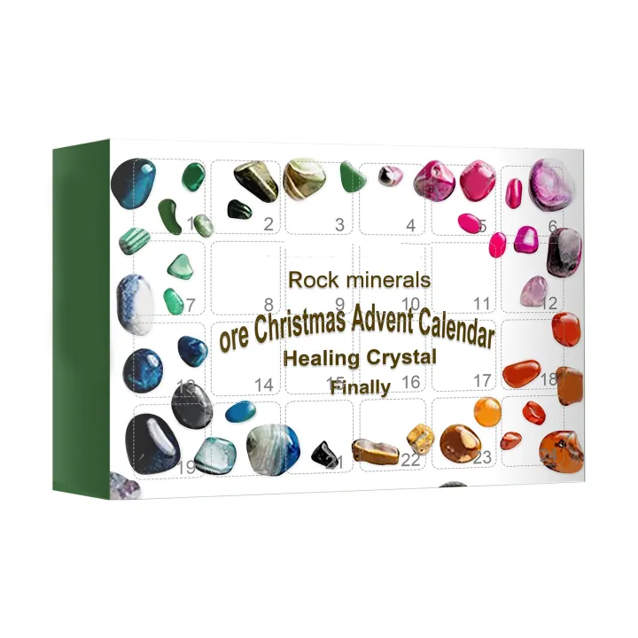 Crystal Advent Calendar Kids with Rock Collections Pebbles Polished ...