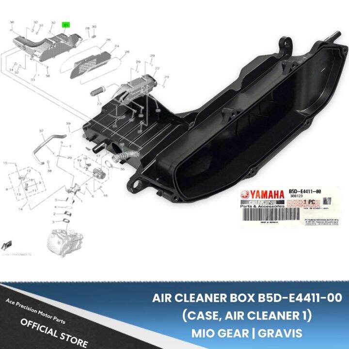 AIR CLEANER BOX (CASE AIR CLEANER 1) MIO GRAVIS/ GEAR B5D-E4411-00 ...