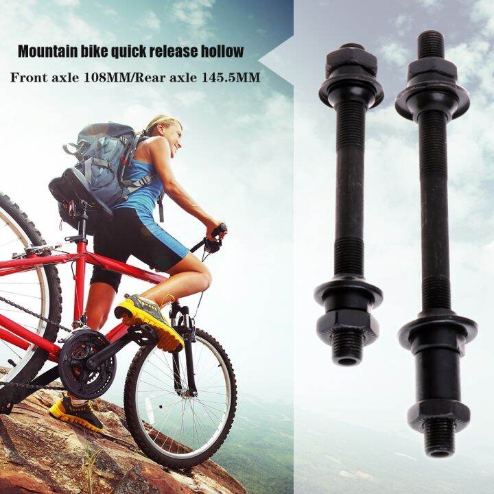 Bicycle Quick Release Axles Hollow Hub Shaft Lever Front 108mm Rear ...