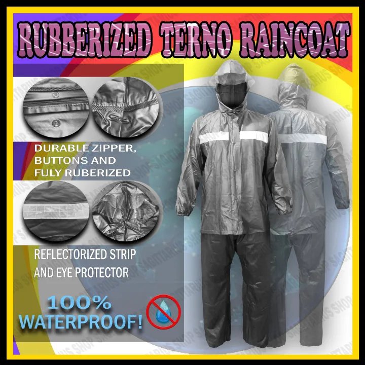 HIGH QUALITY RAINCOAT, KAPOTE TERNO JACKET AND PANTS, REFLECTORIZED ...