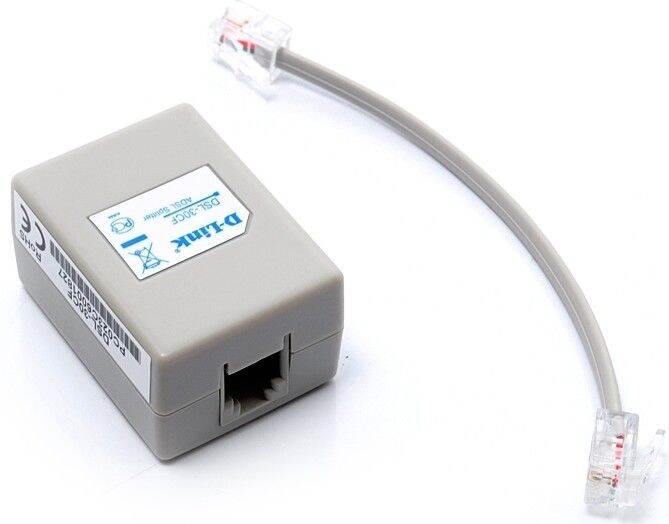 กล่อง D-Link DSL-30CF ADSL 1 TO 2 Internet Phone Line Filter RJ11 ...