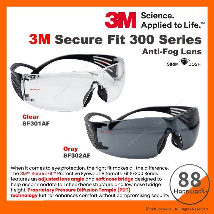 【100% Ori】3M SecureFit safety glasses/safety glass/safety glasses for ...