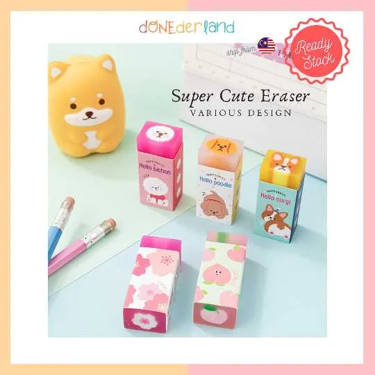 Cute Kawaii Jelly Eraser Pencil Dust Free Pemadam Pensil Cantik Comel ...