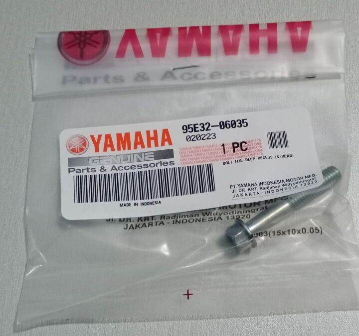 Genuine Yamaha Bolt , Flange Deep Recess 95E32-06035 for Crankcase ...