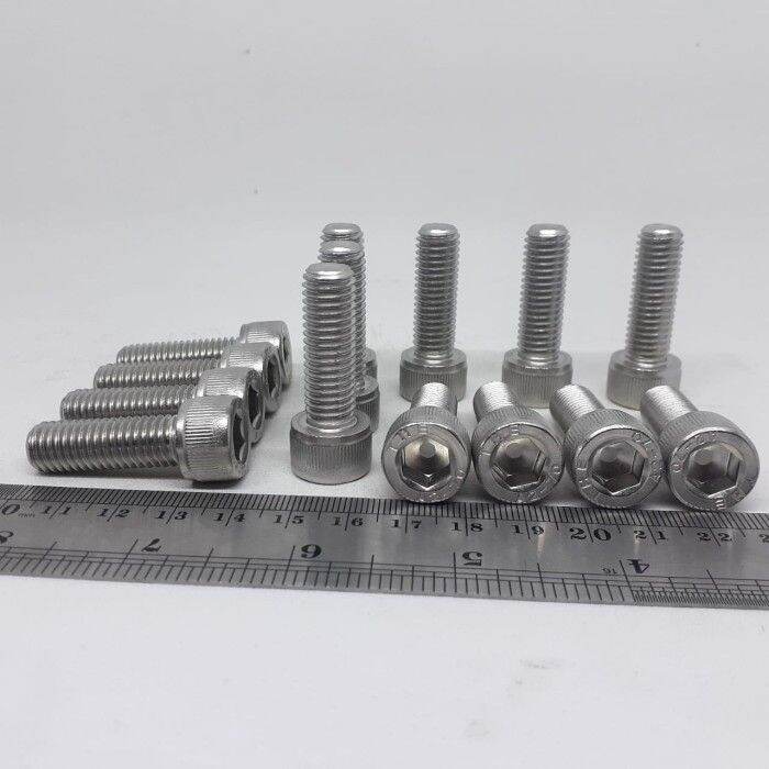 BAUT L M10X30 (3 CM) STAINLESS STEEL FULL DRAT / BAUT L STAINLESS M10 X ...