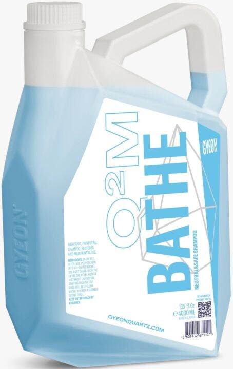 GYEON Q2M Bathe [4L - High Performance pH Neutral Car Shampoo, Wax & Ceramic Coating Safe] | Lazada
