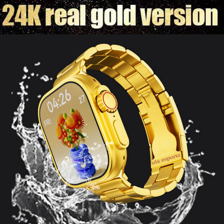 SMART WATCH ULTRA GOLD 24Kgold Edition 2.1inch MULTIFUNCTIONAL NFC ...
