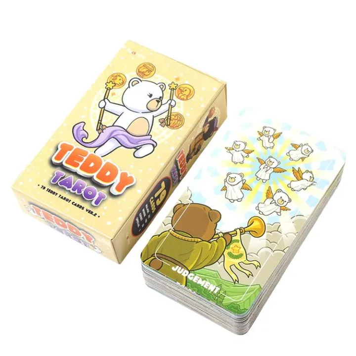 78 Cards Teddy Tarot Decks English Version Tarot Cards for Beginners ...