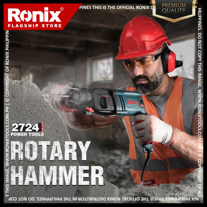 🇩🇪 Ronix 2724 700W SDS Rotary Hammer Drill 24mm Machine with BMC Case ...