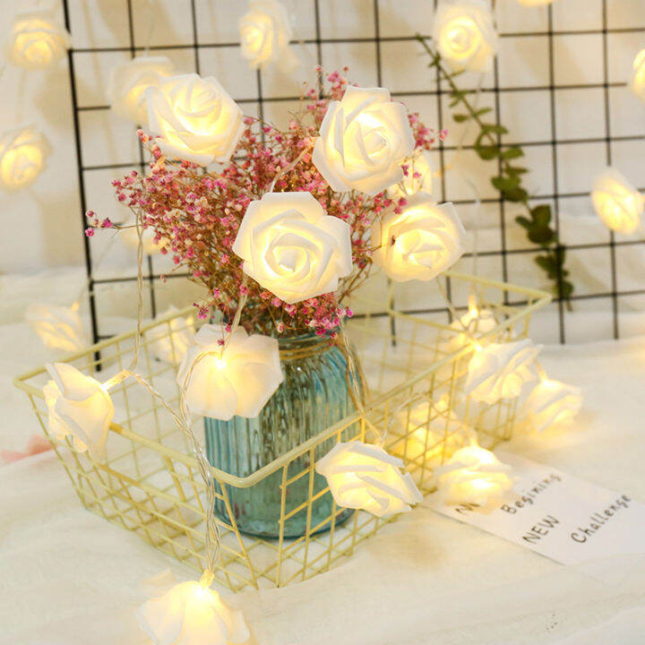 LED rose lantern string simulation bubble flower lantern proposal ...