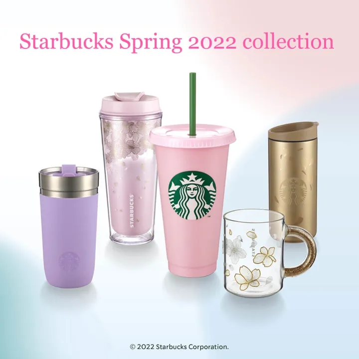 Starbucks Spring Collection 2022 (pink color) สตาร์บัคส์สปริงคอลเลคชัน ...