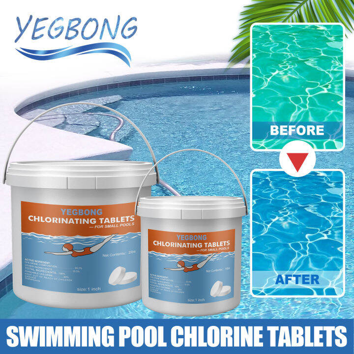 YEGBONG 1/2 Pound Swimming Pool Cleaning Tablet Floating Chlorine ...