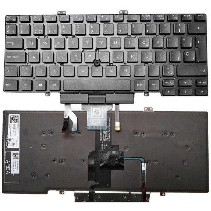 Spanish New Keyboard For DELL Latitude 5400 5401 5410 5411 2019 Laptop ...