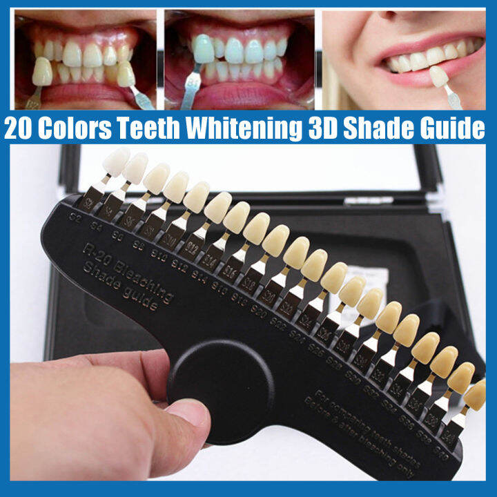 20 Color Teeth Whitening 3d Shade Guide Tooth Bleaching Shade Chart