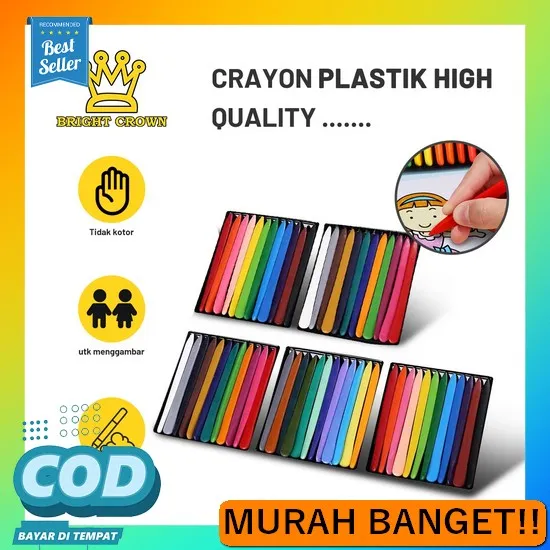 Crayon Yang Viral Di Tik Tok Warna Lengkap Set Murah Anti Air Isi Koper ...