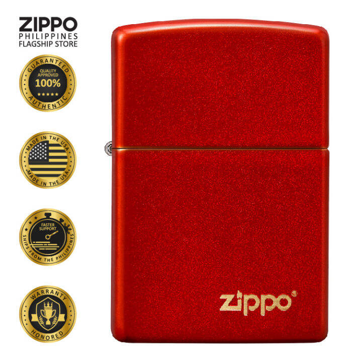 Zippo Windproof Lighter Classic Metallic Red Zippo Logo | Lazada PH