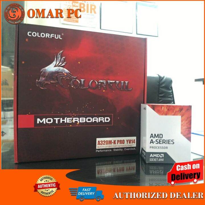ho- AMD A10 9700 Quad-Core Processor & Colorful A320M-K Pro YV14 Motherboard (BUNDLE | Lazada PH