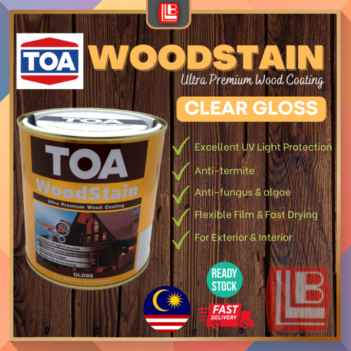 TOA Woodstain Wood Shellac / Syelek Kayu / Cat Syelek / Syelek Clear ...