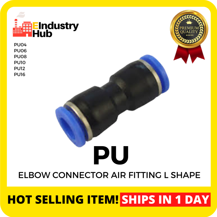 PU Pneumatic Straight Connector Air Fitting Socket Push In Push Lock ...