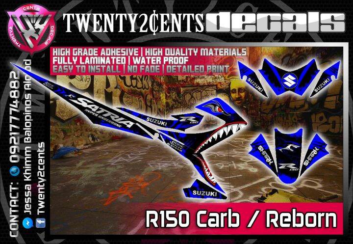 High-Quality Decals and Stickers for suzuki Raider 150 Reborn / Carb ...