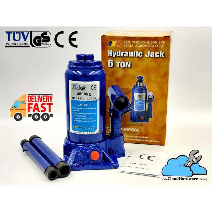 [SALES!] 6 TON AKH Hydraulic Bottle Jack (6 Ton Capacity) with SAFETY ...