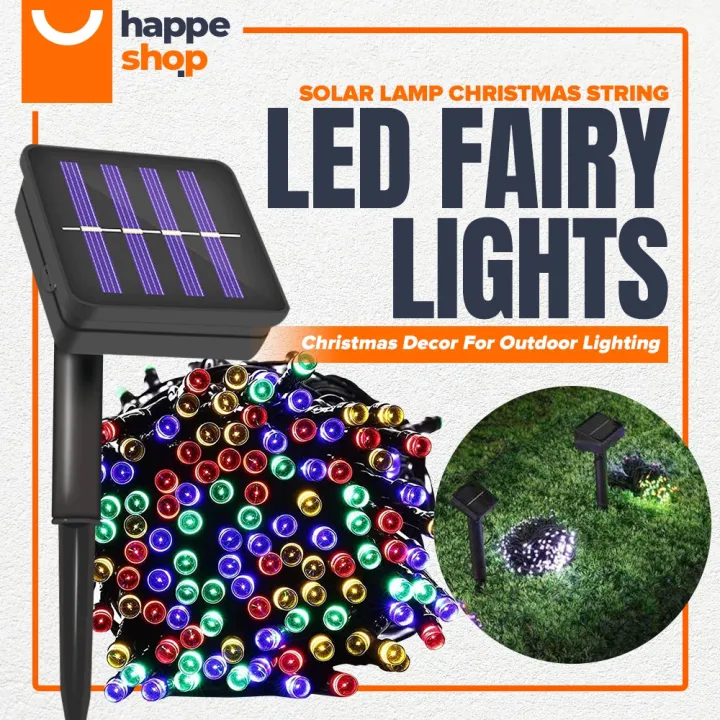 Solar Christmas Lights Lamp 100 LEDS Power LED String Fairy Garlands ...