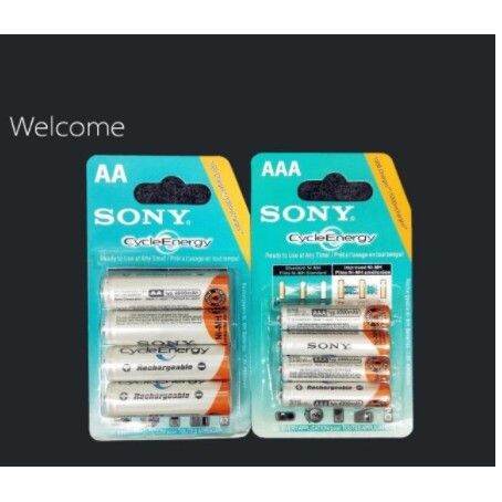 SONY 4in1 AA & AAA Battery Energy Rechargeable Chargeable BatteryABH ...
