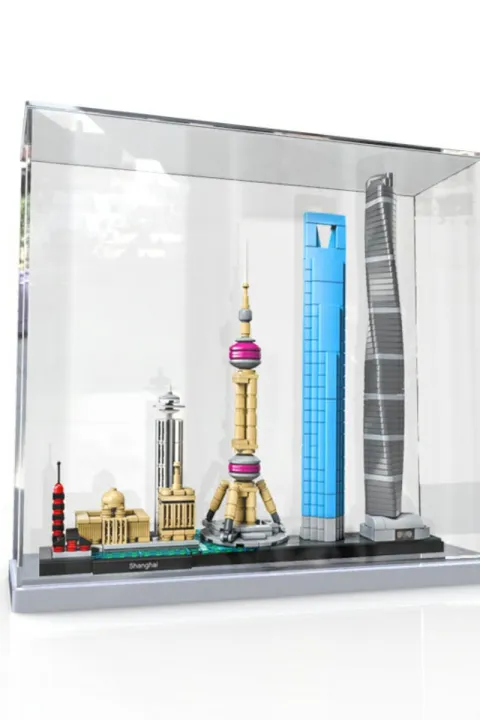 Lego 21039 acrylic display box Shanghai skyline building series Lego ...
