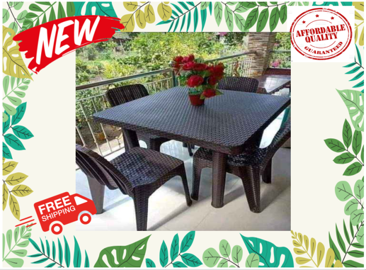 JOLLY - RATTAN DINING SET 4 SEATER - FREE DELIVERY within METRO MANILA ...