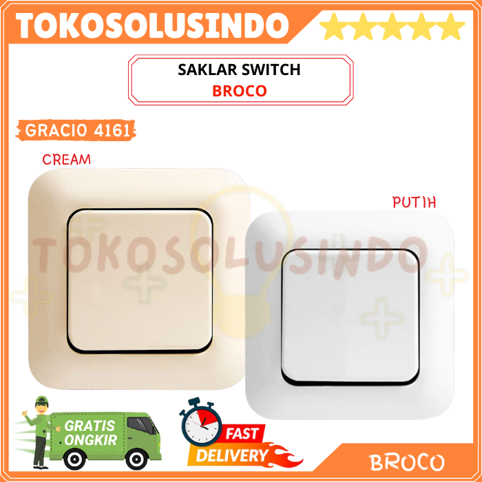 Saklar Engsel Broco Single Switch Inbow IB GRACIO (4161) | Lazada Indonesia