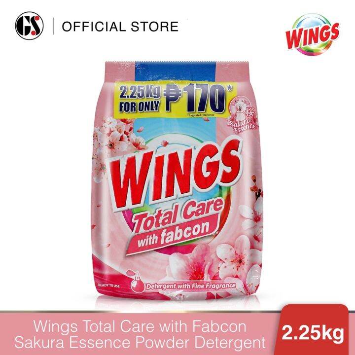 Wings Total Care w/ Fabcon Sakura Essence Powder Detergent 2.25kg ...