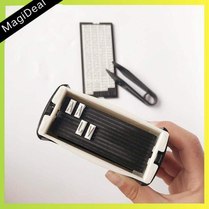 MagiDeal Self Inking Stamp Set Date Removable Printing Stamp for School ...