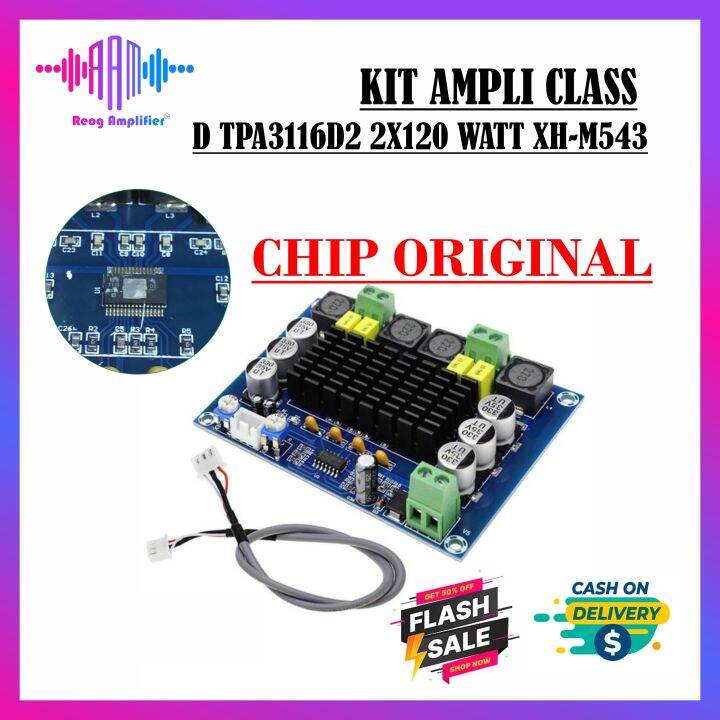 M 543 KIT AMPLI CLASS D TPA3116D2 2 X 120 WATT XH M543 amplifier ...