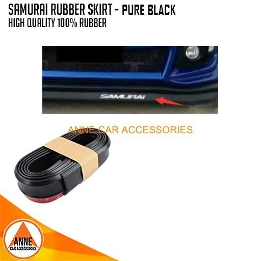 VnQ9GXCY 3M Samurai PURE BLACK Car Front Bumper Lip Protector Rubber ...