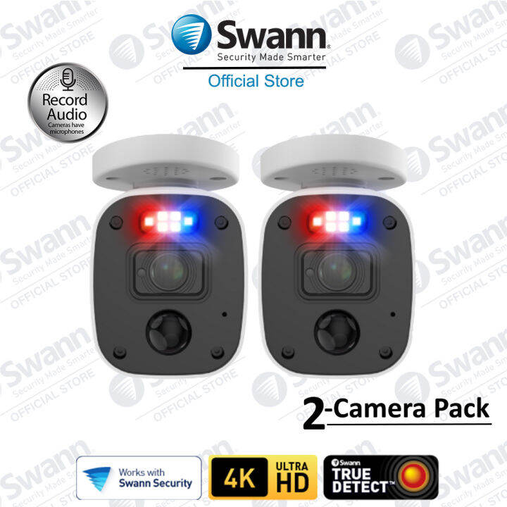 Swann Enforcer 4K Ultra HD Add-On Security Cameras with Mic CCTV ...