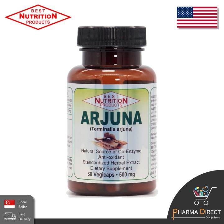 Best Arjuna Terminalia Arjuna 60 Caps/500 mg Natural Source of Co ...
